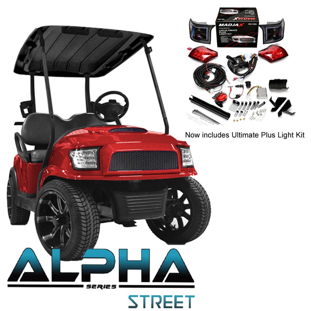 ALPHA Street Body Kit in Red with Ultimate Plus Light Kit (Club Car Pr ...